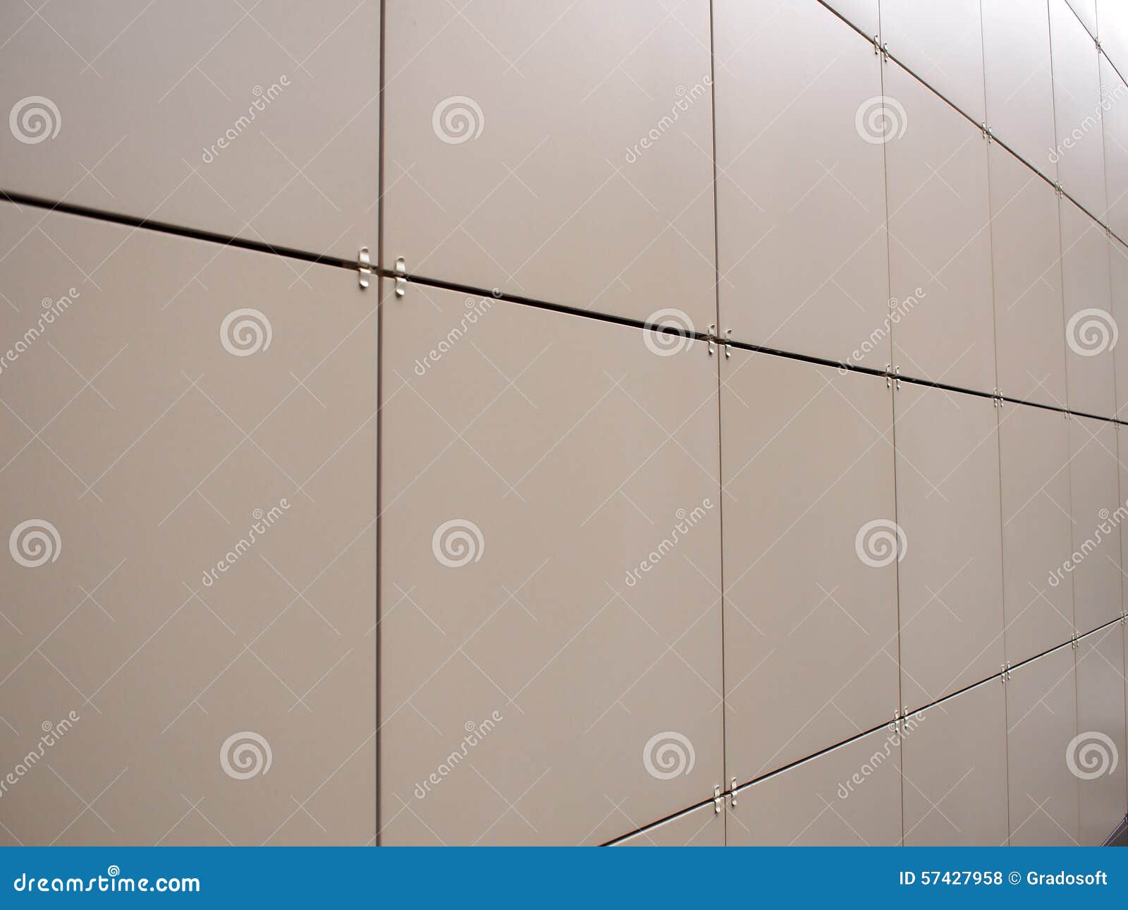 Beige Wall of the Large Decorative Tiles Stock Photo - Image of ...