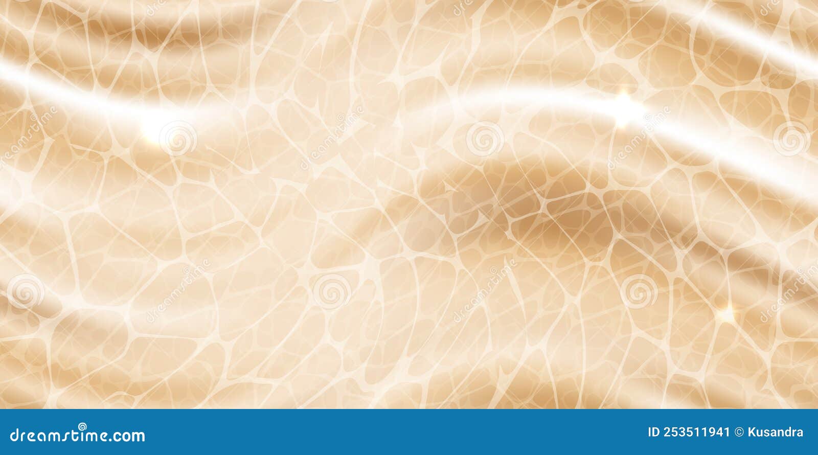 Beige Water Surface Top View Seamless Pattern with Sunlight Glare ...