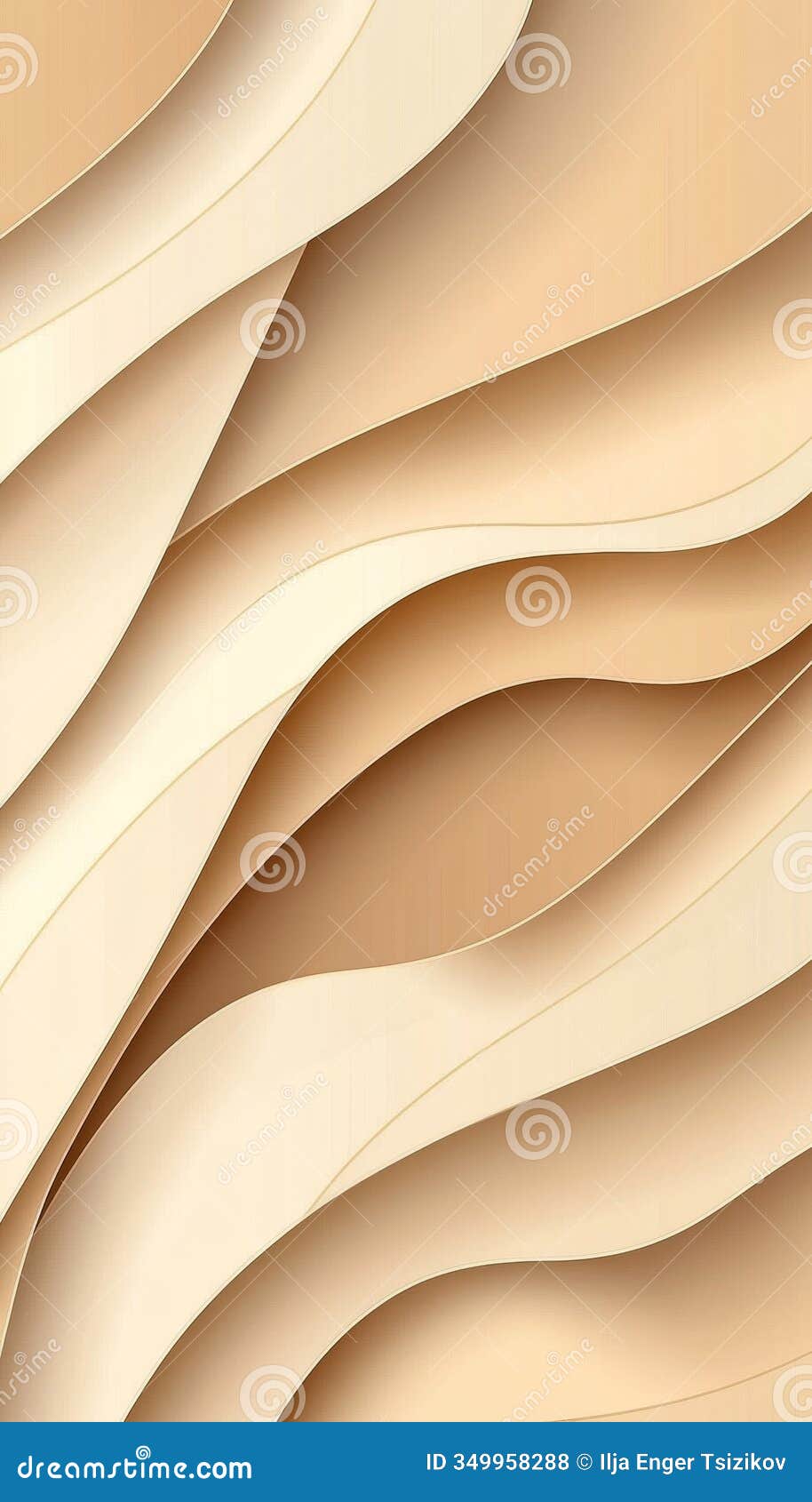 Beige Waves Background with Abstract Flow and Elegant Smooth Lines for ...
