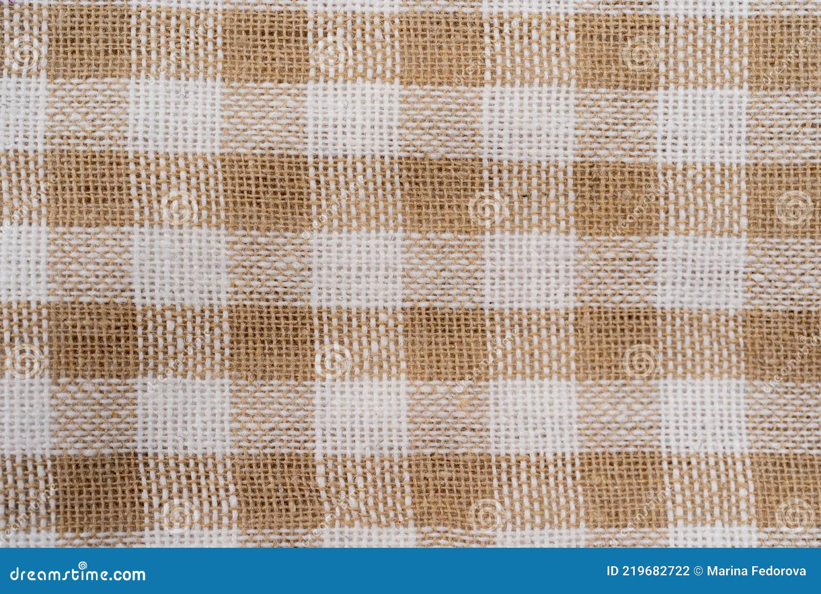 Beige and White Checkered Fabric As Background Texture Stock Photo ...