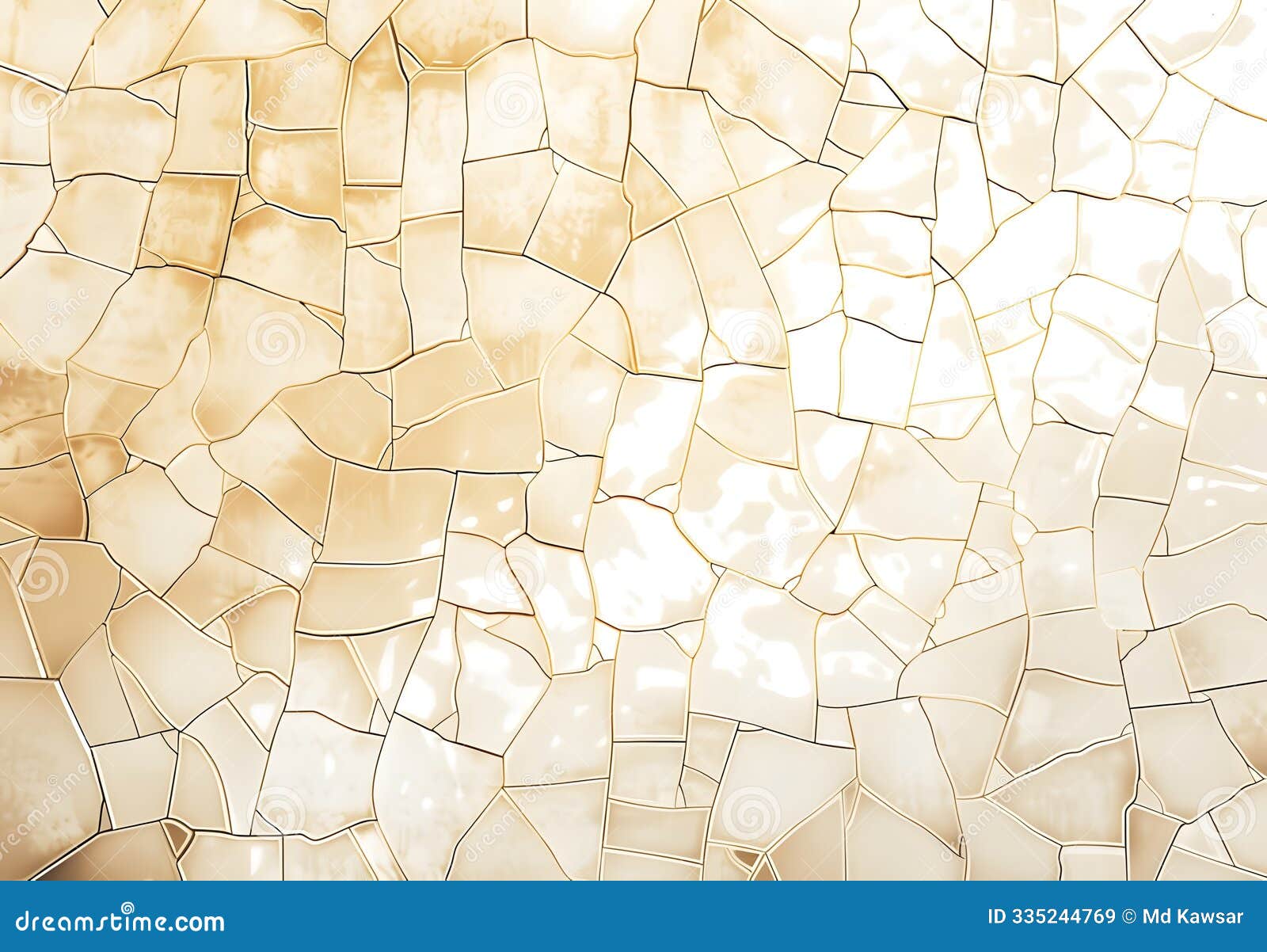 Beige and White Cracked Mosaic Wall Texture Background Stock ...
