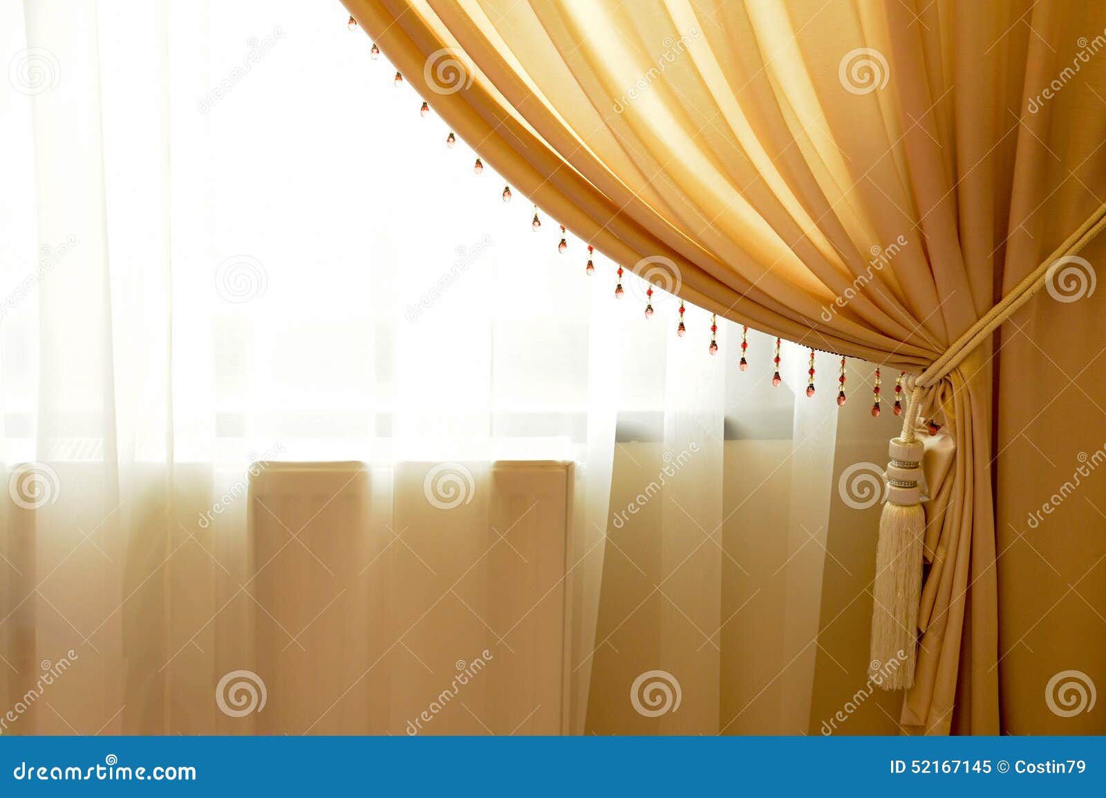 Beige window curtain stock image. Image of beige, white - 52167145