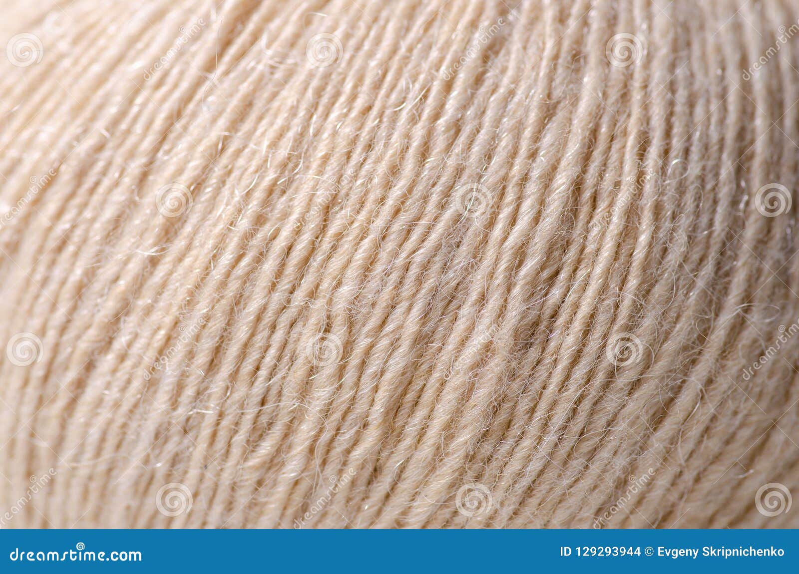 Beige wool thread macro stock photo. Image of material - 129293944