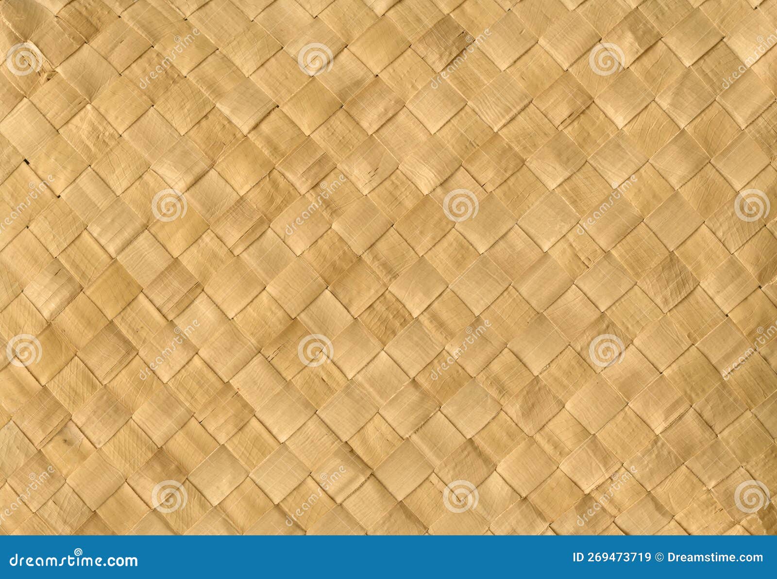 Beige Woven Bamboo Mat Texture. Horizontal Background Stock Image ...