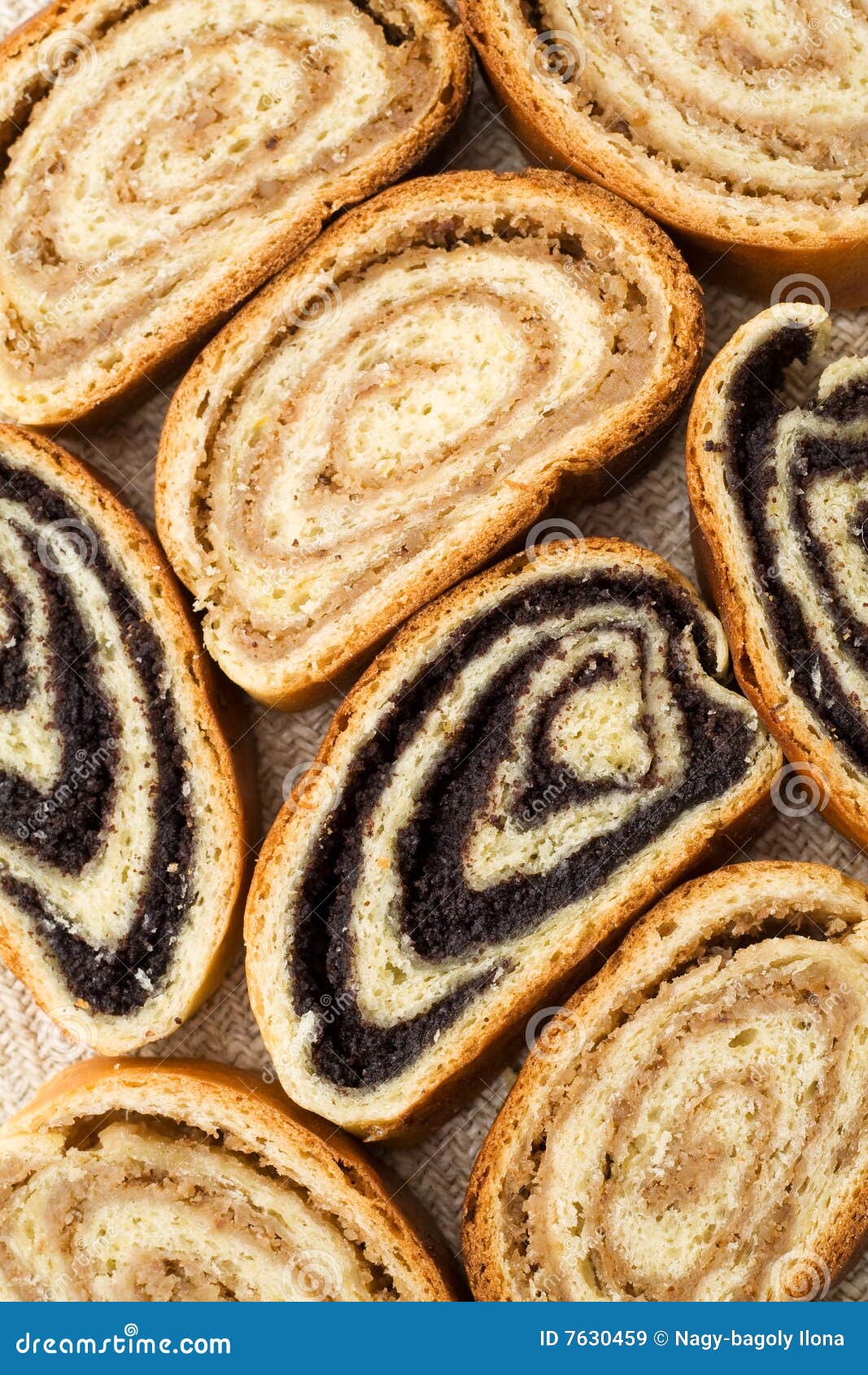 Beigli - Hungarian Poppy Seed and Walnut Rolls Stock Image - Image of ...