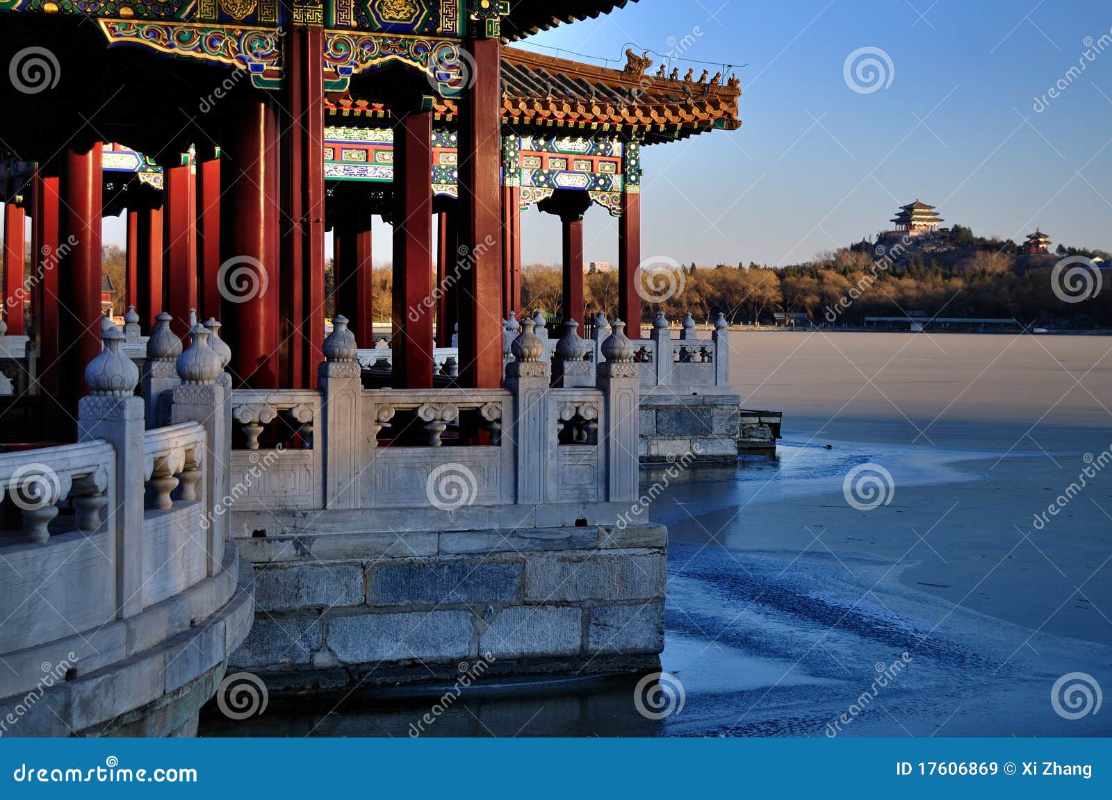 The Beihai Park Pavilions,Beijing,China Stock Image - Image of emperor ...