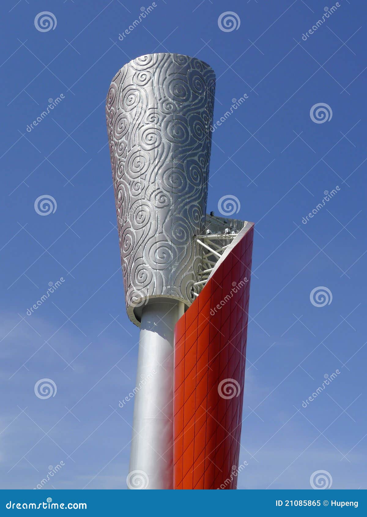Beijing 2008 Olympic Torch Under Blue Sky Editorial Image - Image of ...