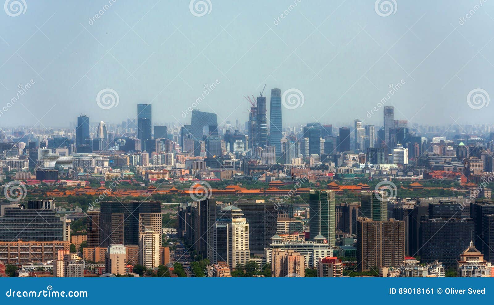 Beijing from Above Aerial Shot Stock Image - Image of blue, modern ...
