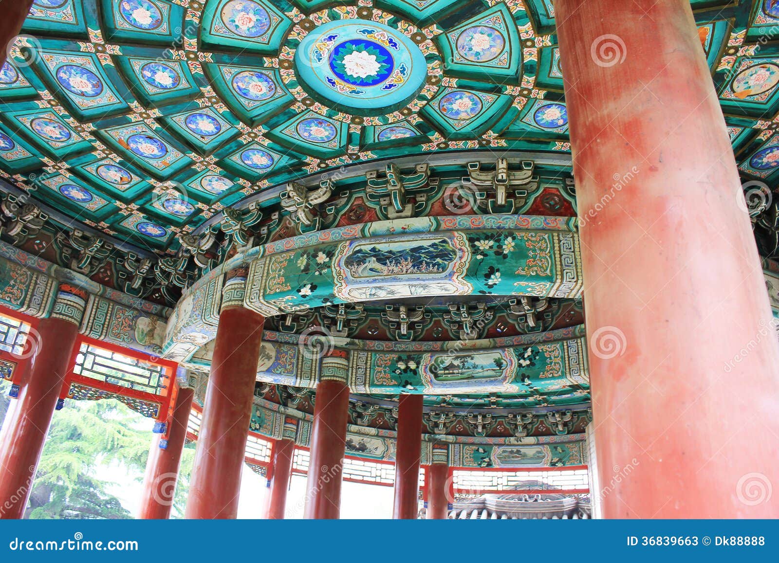 Beijing Beihai Park Pavilion Stock Image - Image of attraction ...