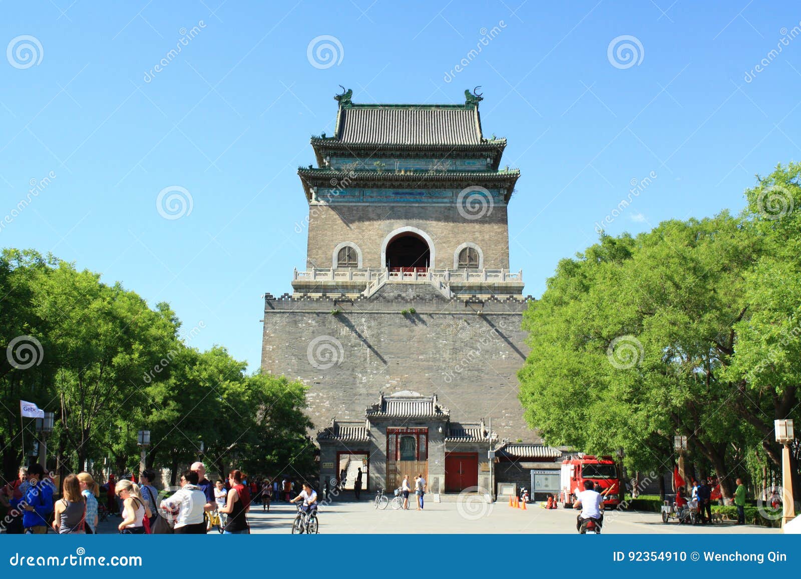 Beijing bell tower editorial image. Image of ancient - 92354910