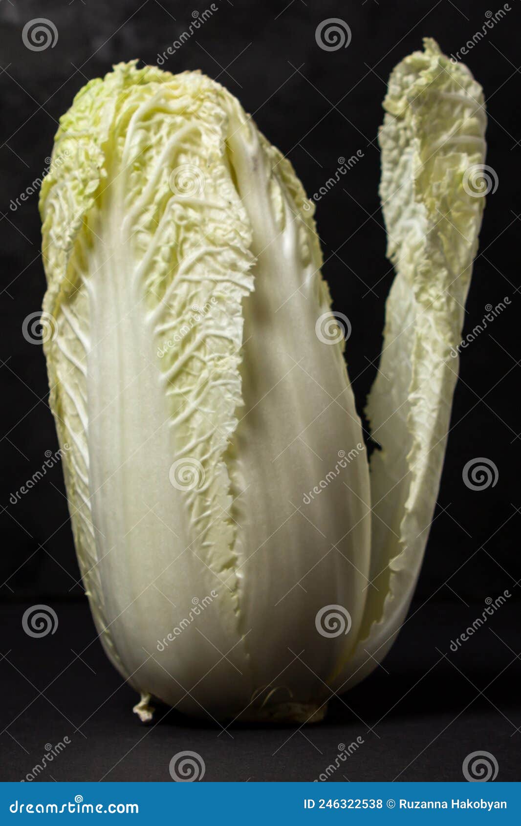 Beijing Cabbage on a Black Background. Fresh and Healthy Vegetable ...
