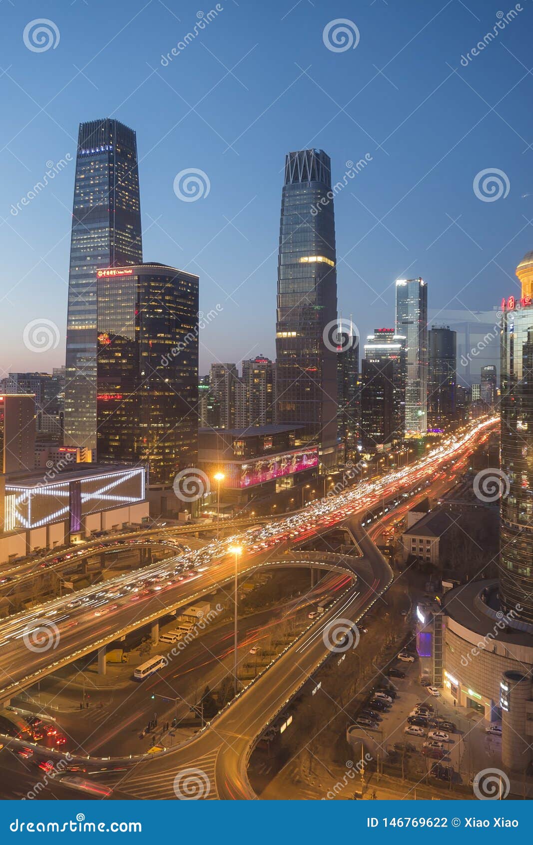 Beijing CBD Skyline stock photo. Image of office, modern - 146769622