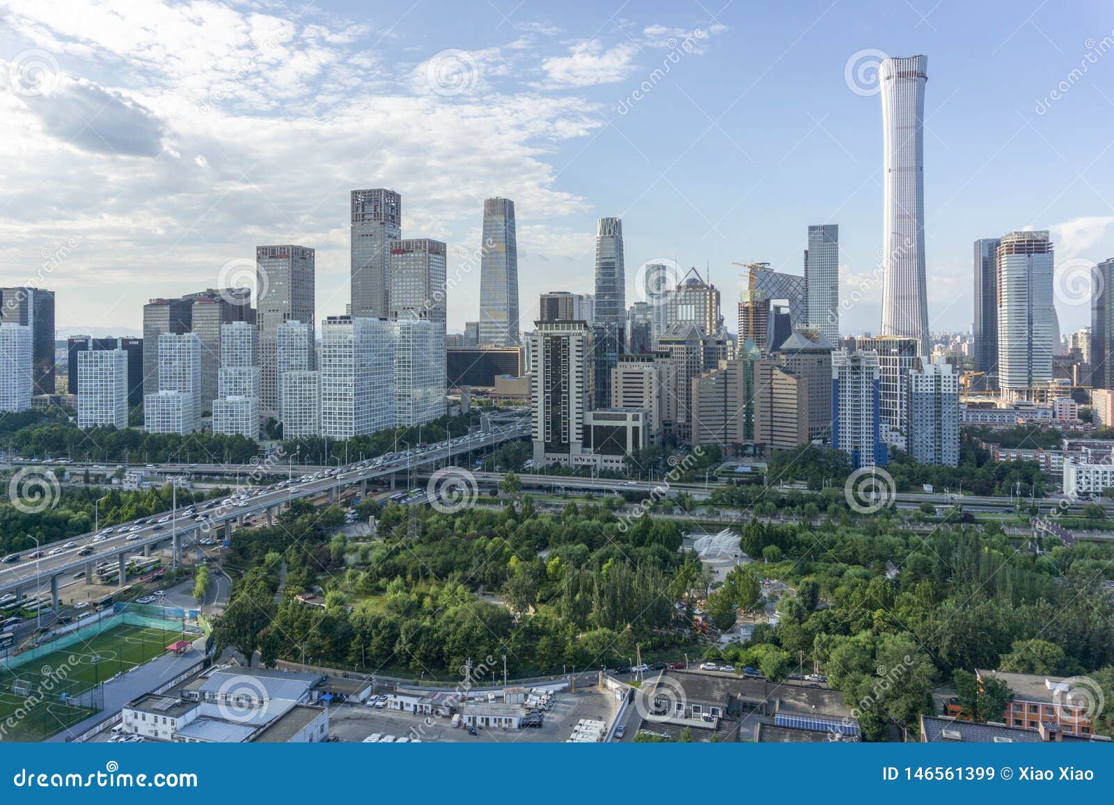 Beijing CBD Skyline editorial stock image. Image of skyline - 146561399