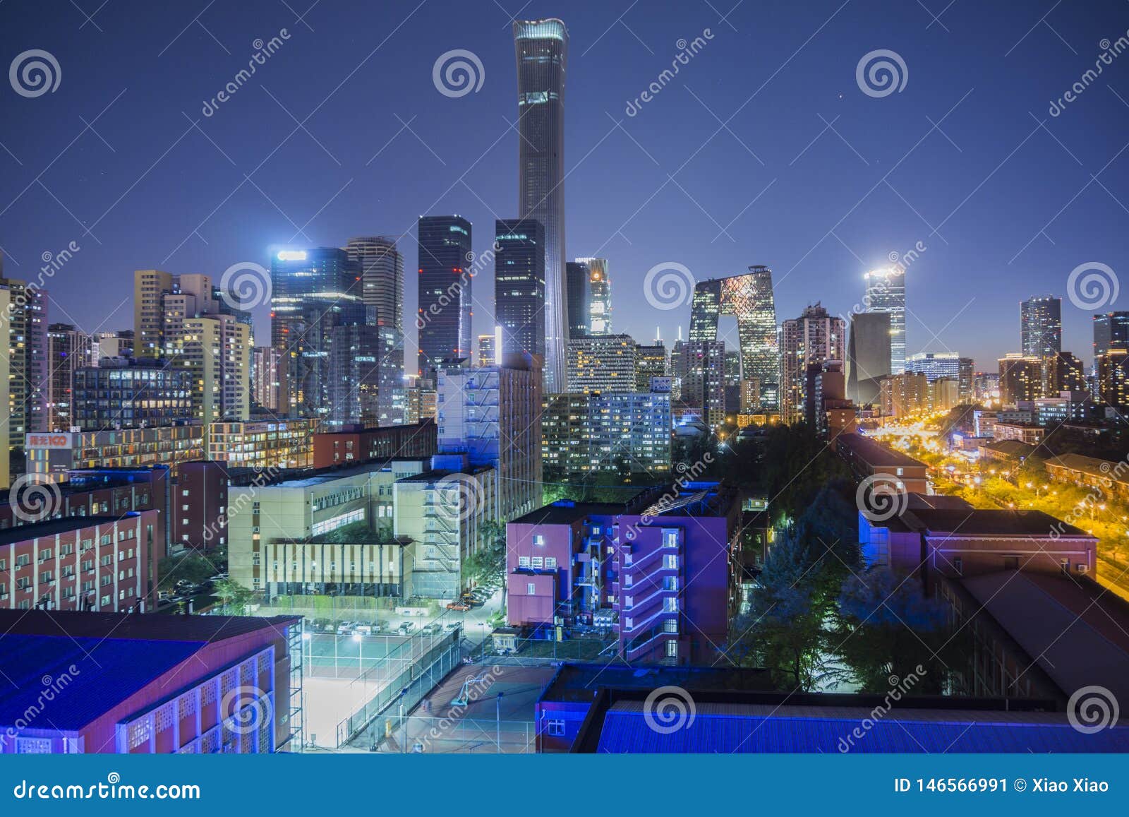 Beijing CBD Skyline stock image. Image of view, downtown - 146566991