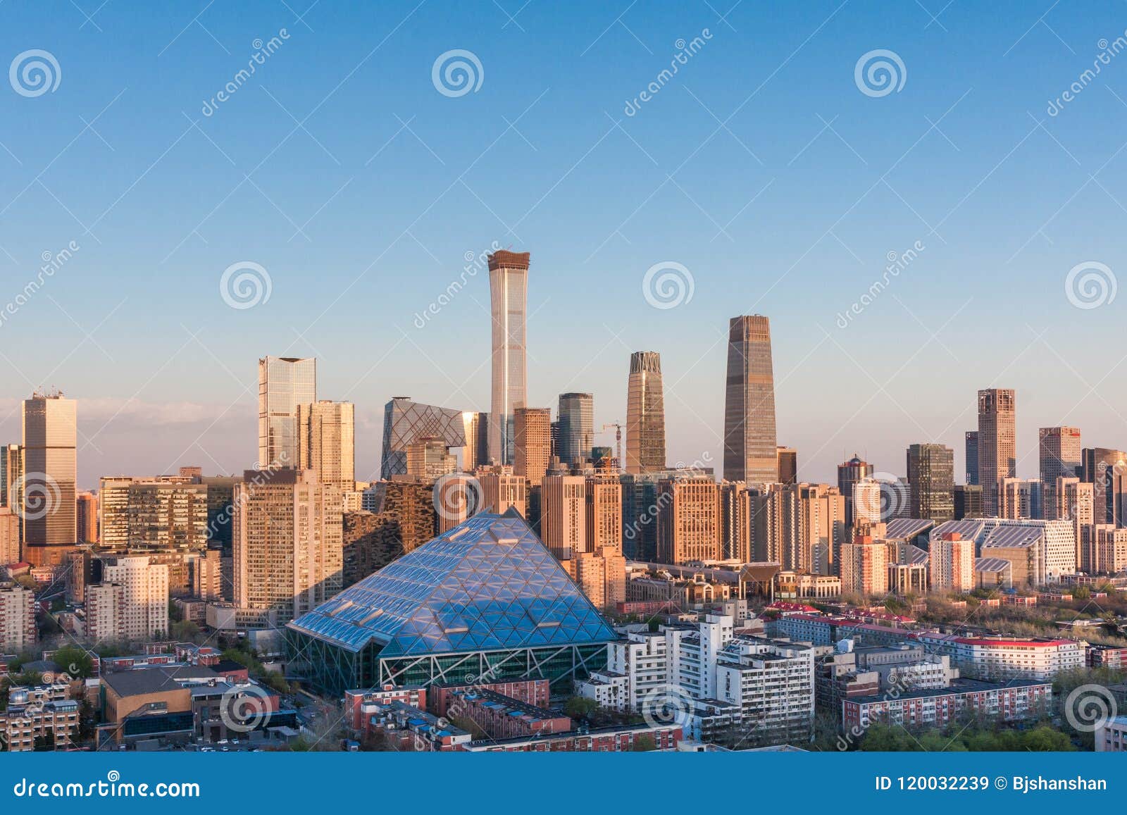 Beijing CBD skyline editorial stock image. Image of landmarks - 120032239