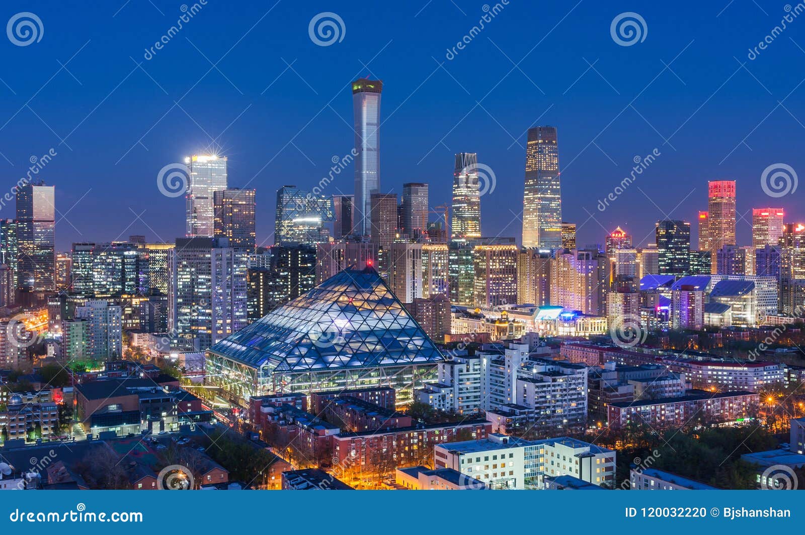 Beijing CBD Skyline Night View Editorial Image - Image of abstract ...