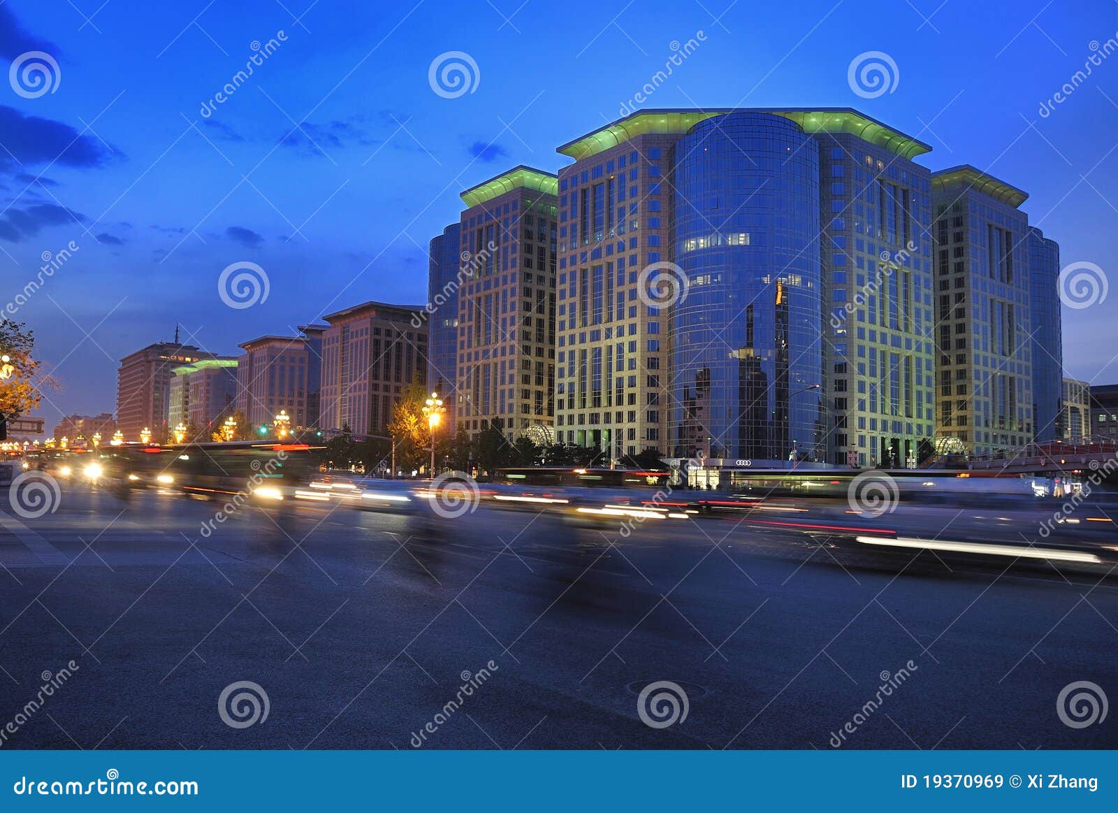 Beijing Chang an Avenue Building Night Scenes Editorial Stock Image ...