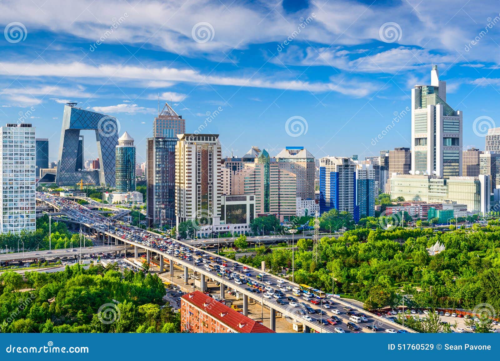 Beijing, China CBD Cityscape Stock Photo - Image: 51760529