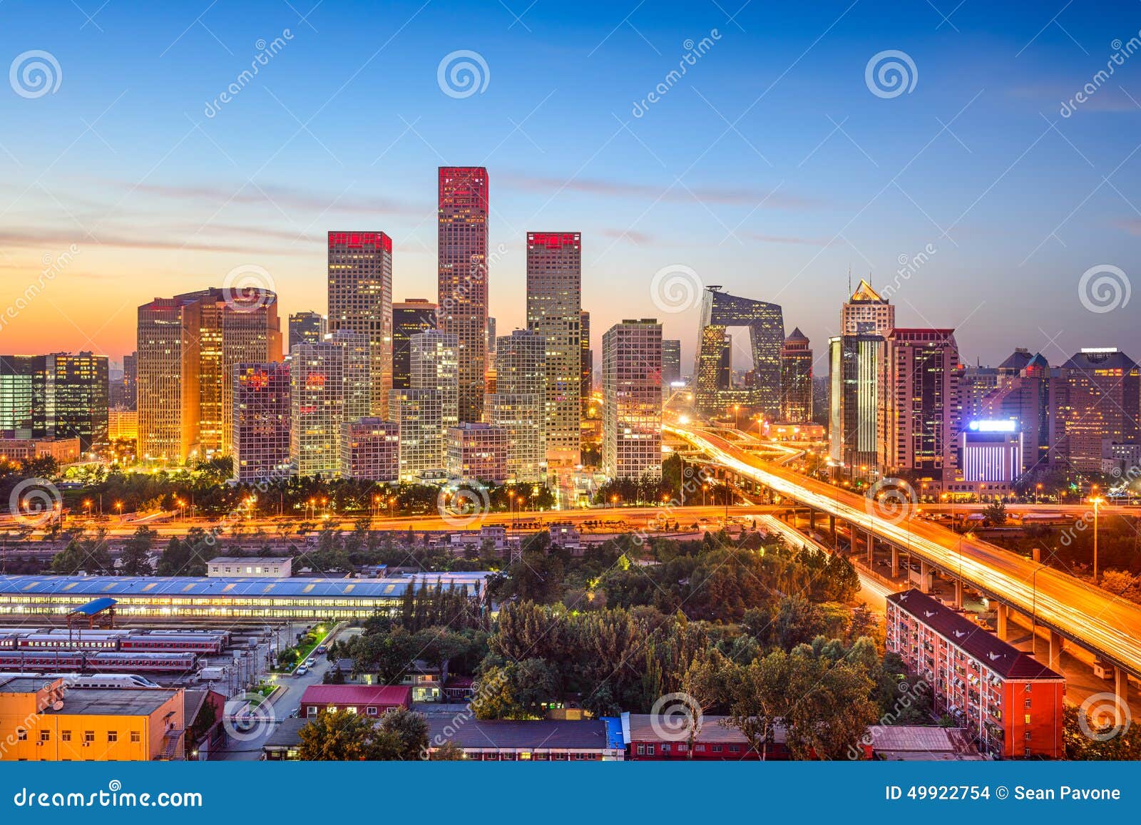Beijing, China CBD Skyline stock photo. Image of metropolitan - 49922754