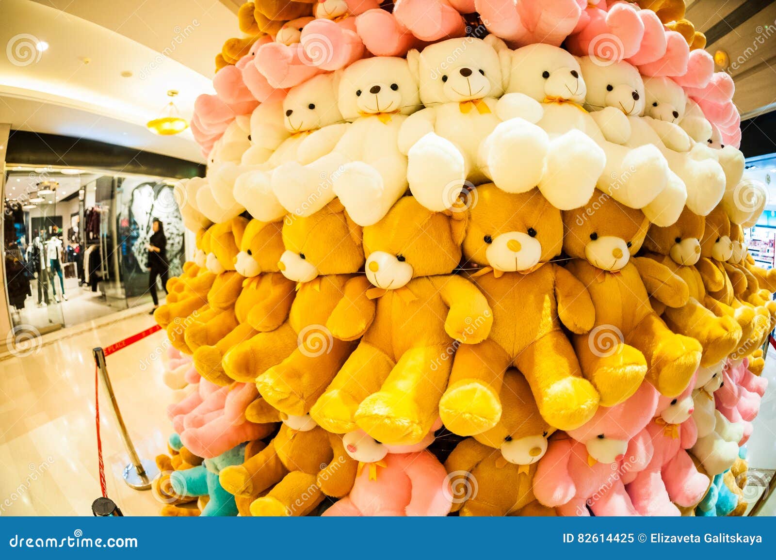 BEIJING, CHINA - DEC 06, 2011: Christmas Tree Made of Teddy Bears in ...