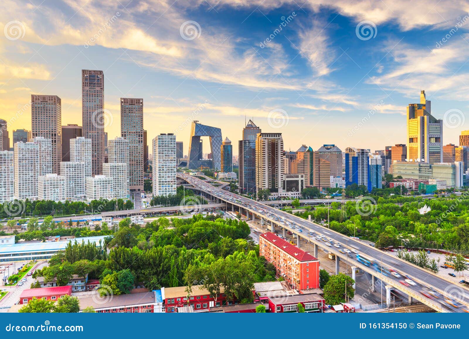 Beijing, China Modern Financial District Skyline Stock Photo - Image of ...