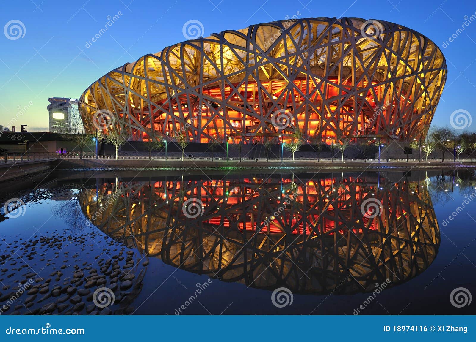 Beijing China National Stadium Night Scenes Editorial Photo - Image of ...