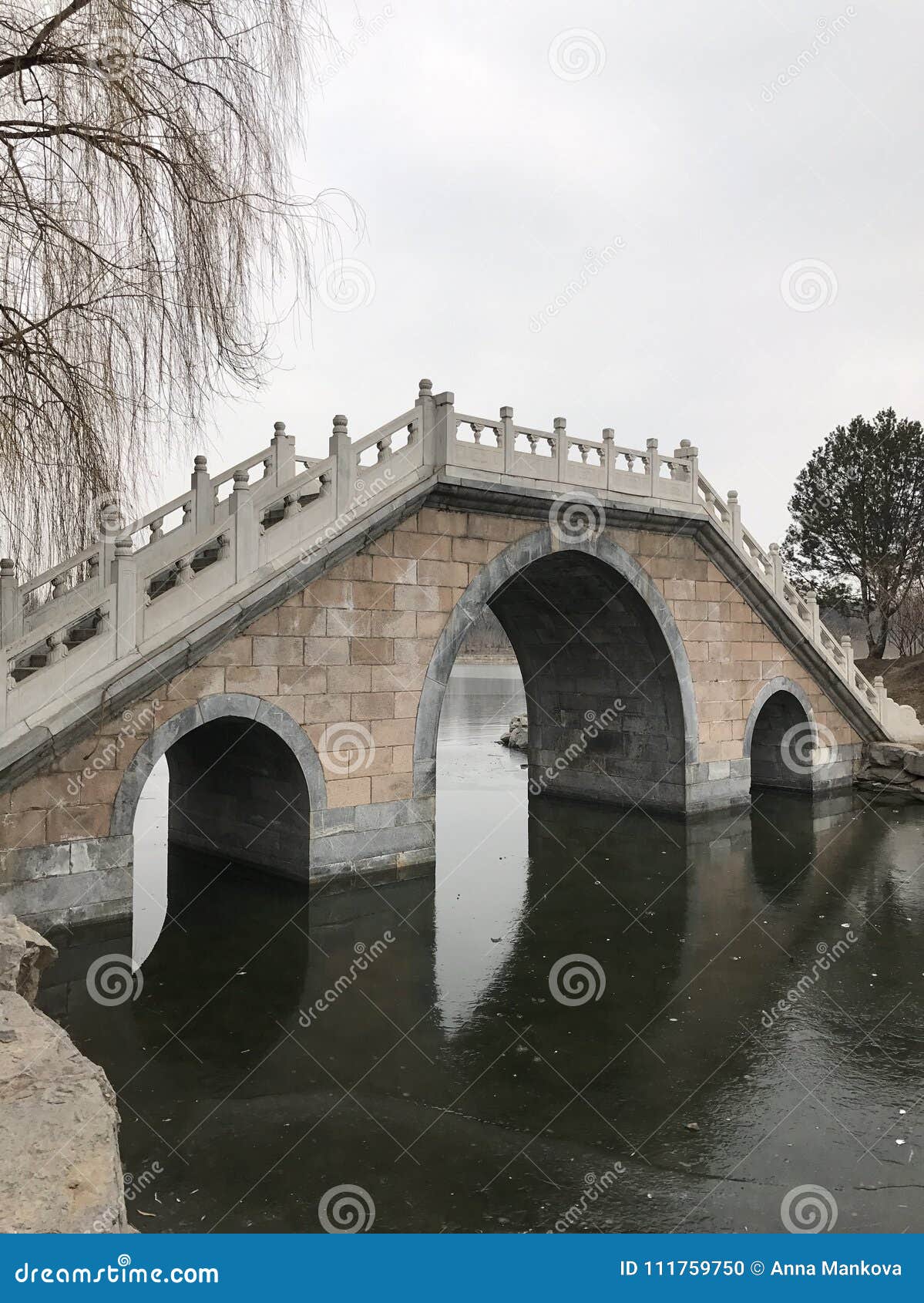 Chinese style stone bridge stock photo. Image of beijing - 111759750