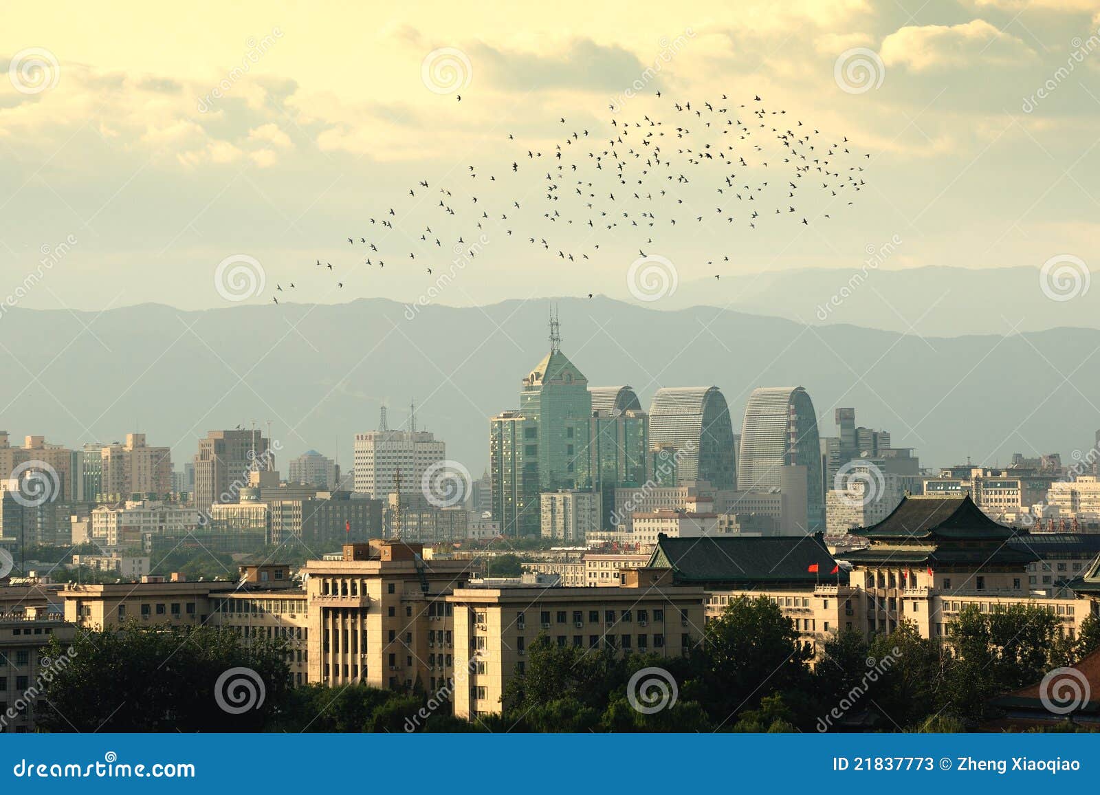 Beijing city view stock image. Image of cloudy, tower - 21837773