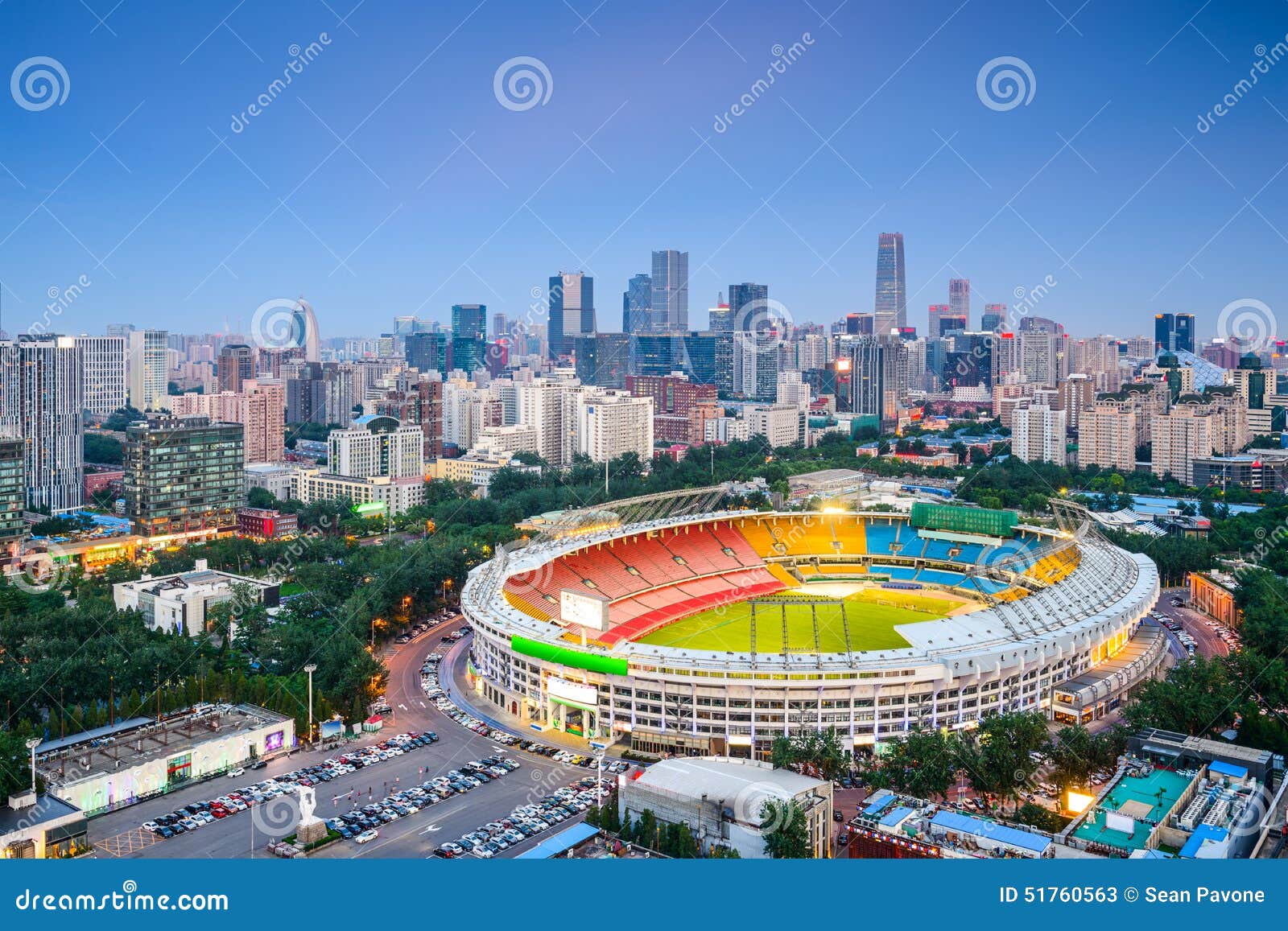 Beijing Cityscape editorial stock photo. Image of peking - 51760563