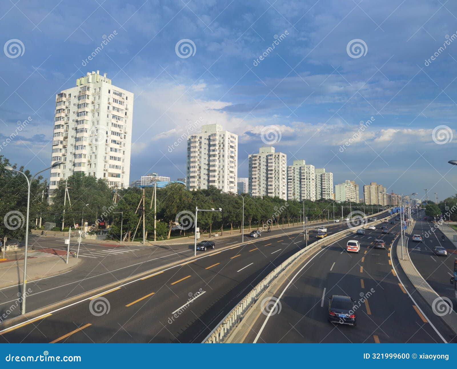 Freeway in Beijing city stock photo. Image of landmark - 321999600