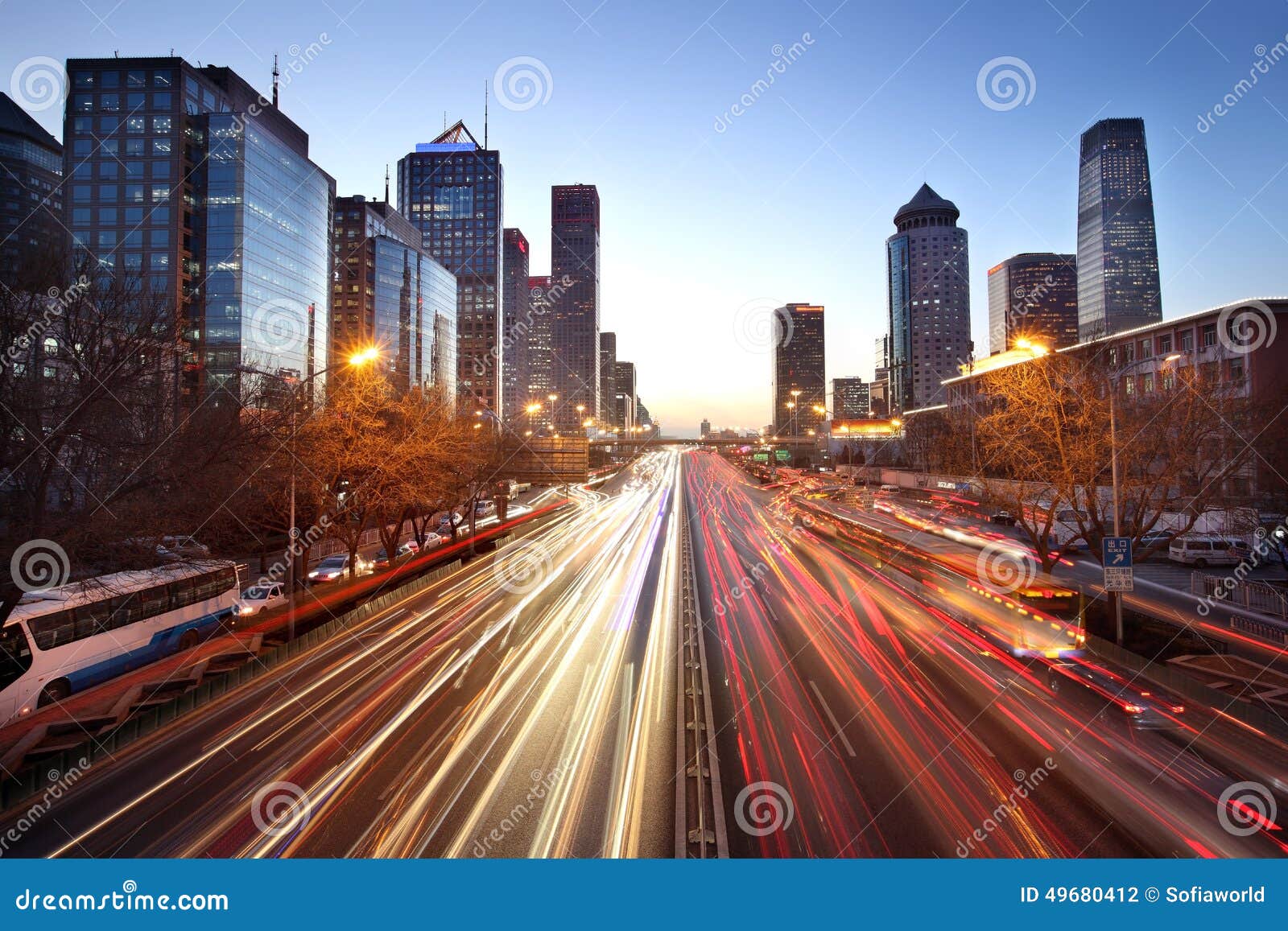 Beijing cityscape stock photo. Image of chaoyang, central - 49680412