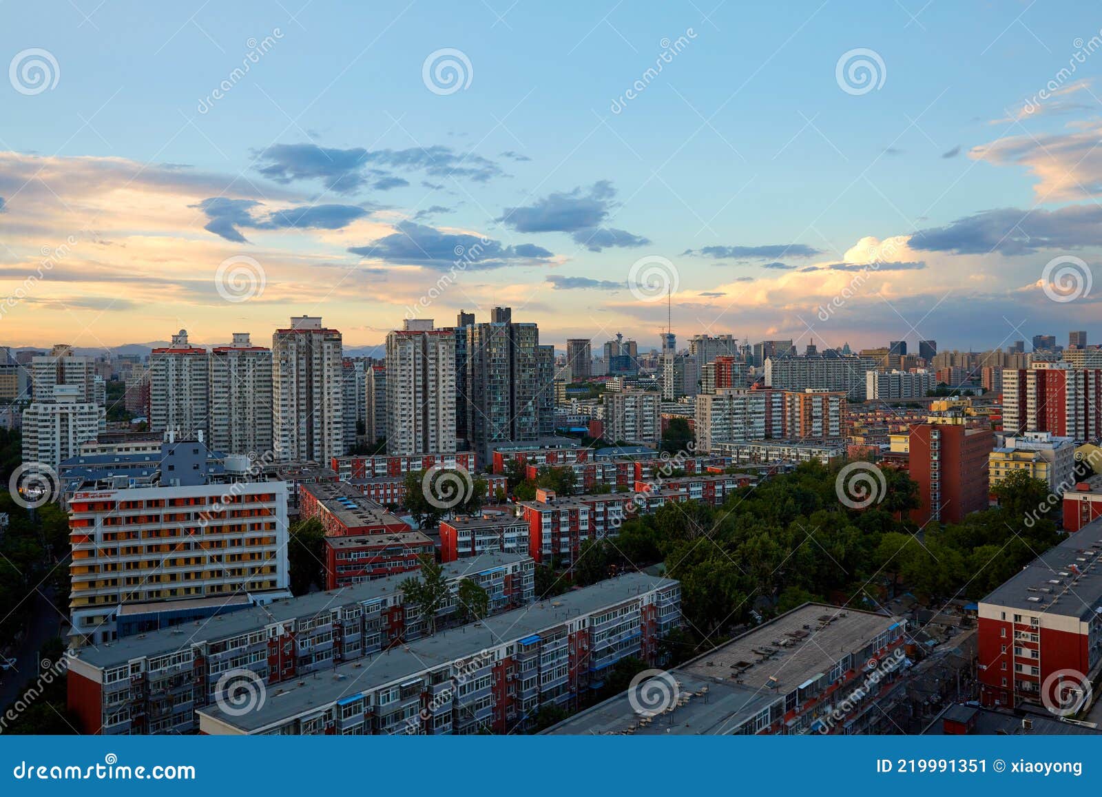 Beijing Community Sunset, China Stock Image - Image of buildings ...