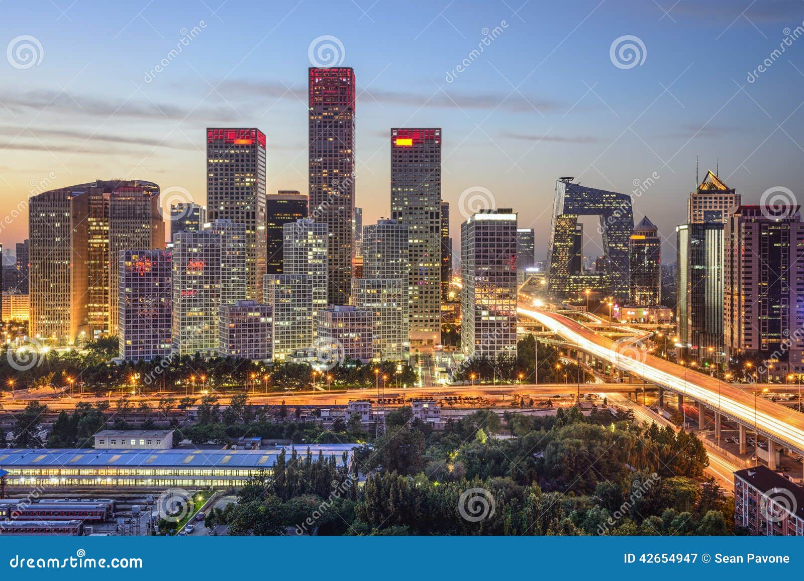 Beijing Financial District stock image. Image of high - 42654947