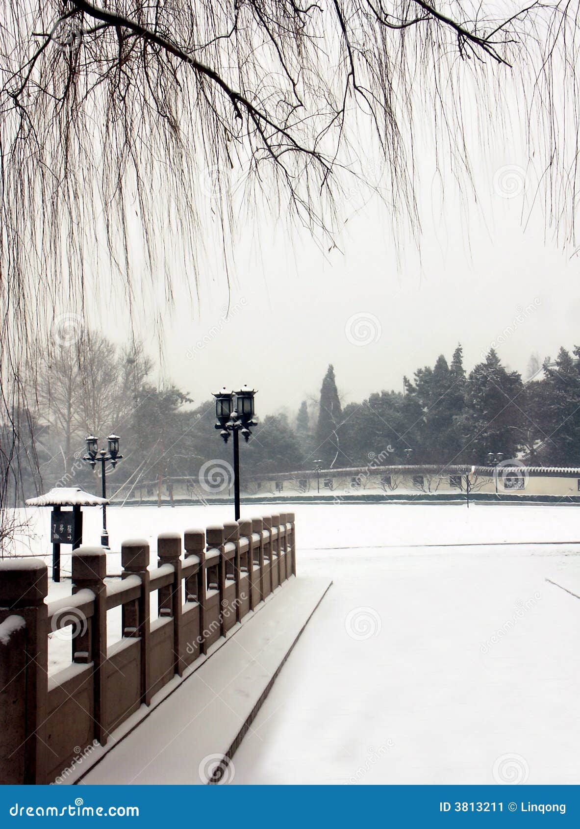 Beijing first snow.. stock image. Image of scene, crystal - 3813211