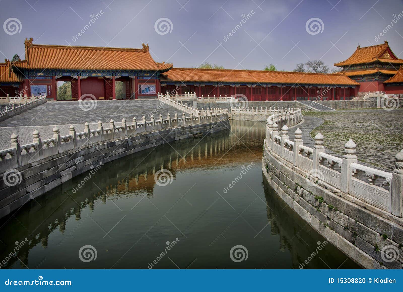 Beijing Forbidden City: Canal through the Complex. Stock Photo - Image ...