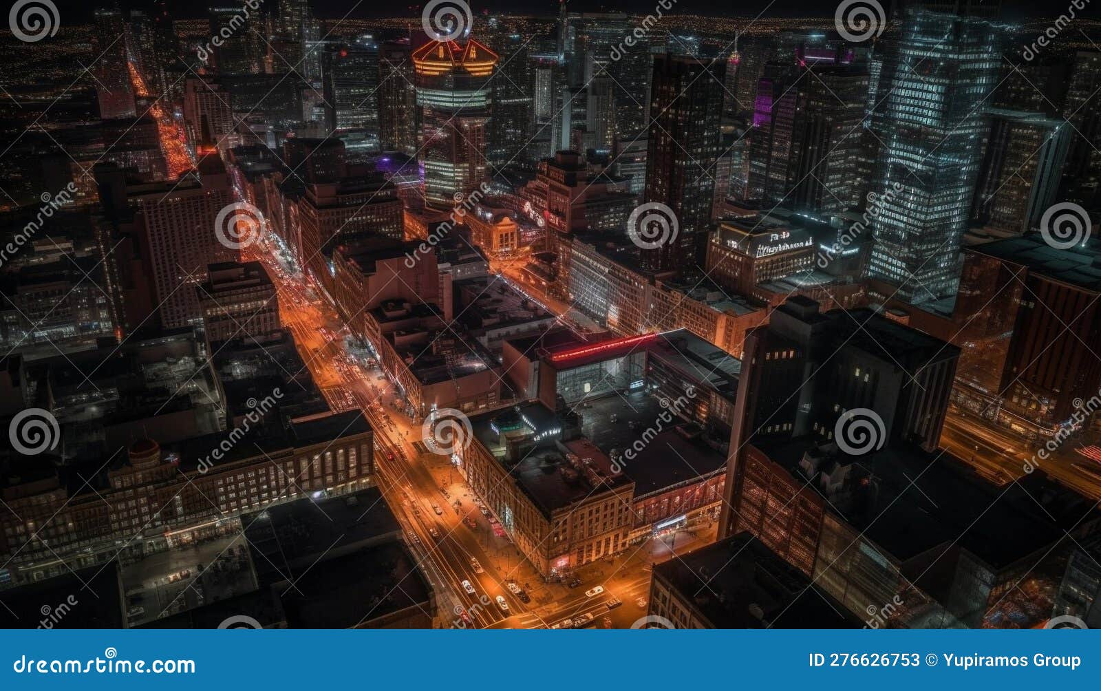 Beijing Futuristic Skyline Illuminated at Dusk Generated by AI Stock ...