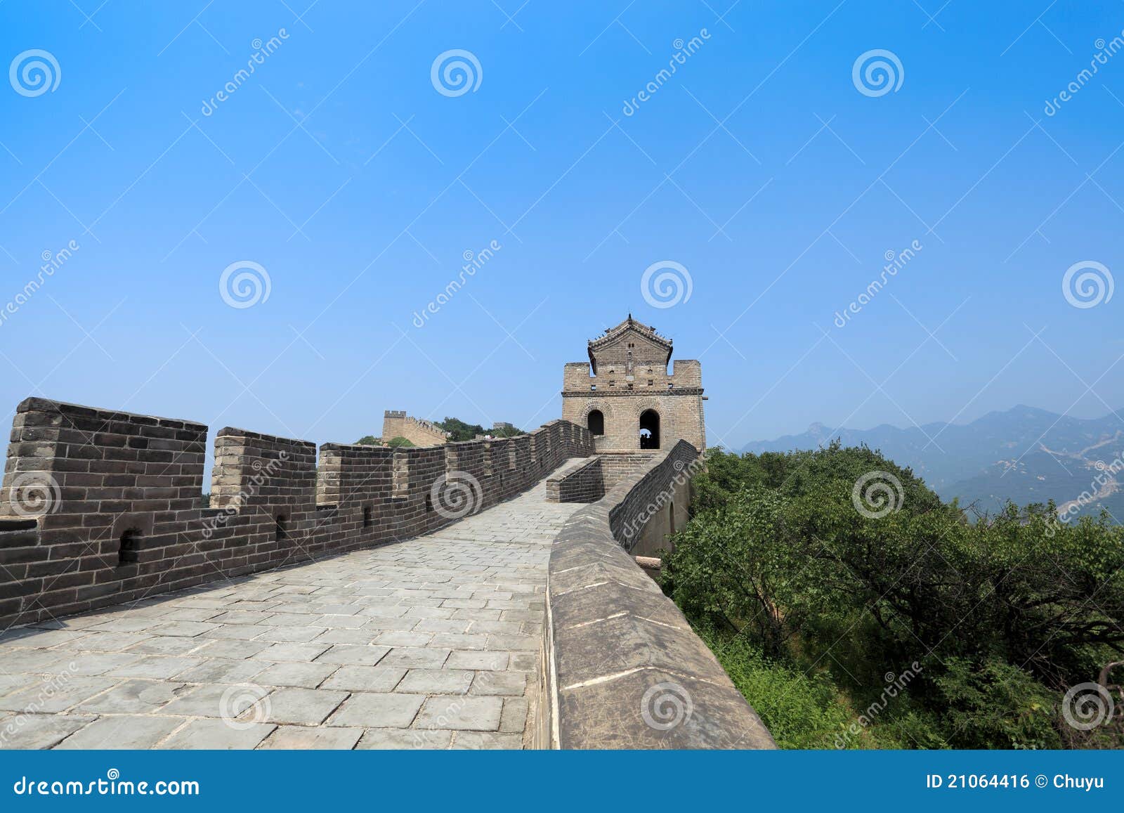 Beijing great wall stock photo. Image of barrier, blue - 21064416