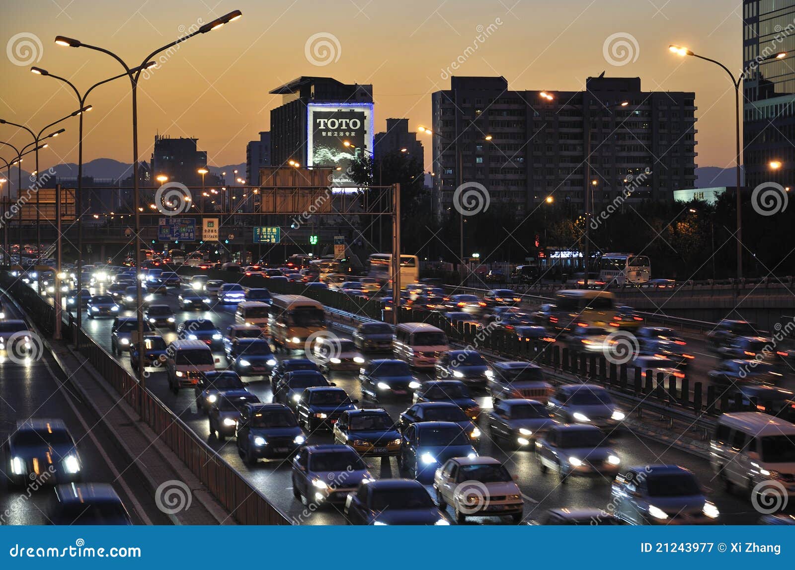 Beijing Heavy Traffic Jam and Cars Editorial Photography - Image of ...