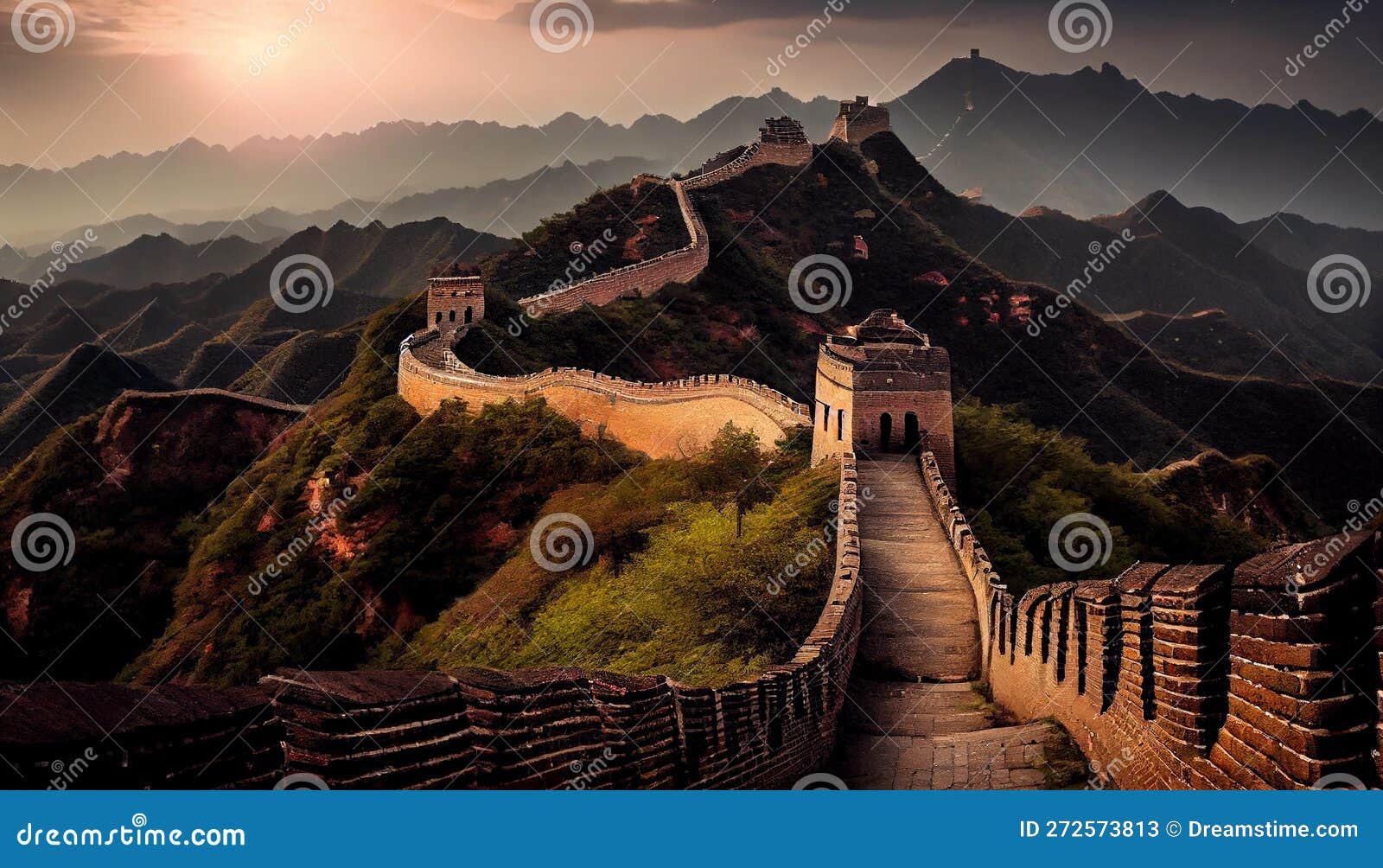 Beijing Mountain Sunset, Famous Architecture, Old and Awe Inspiring ...