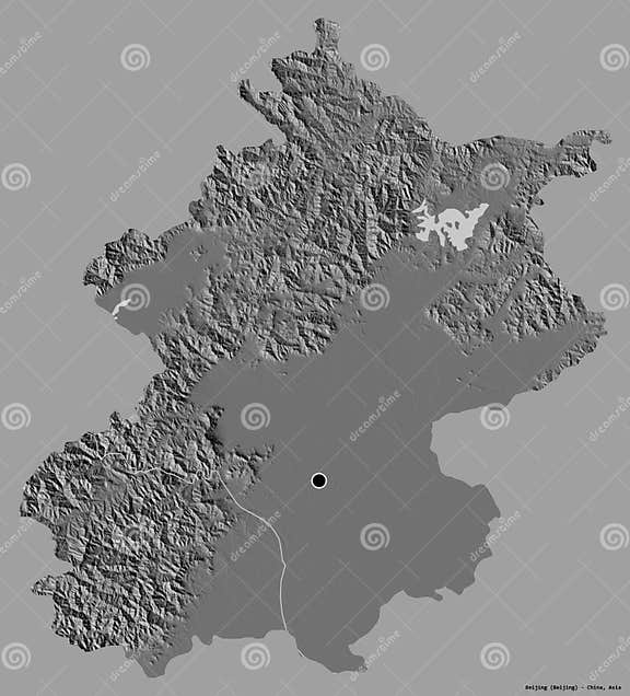 Beijing, Municipality of China, on Solid. Bilevel Stock Illustration ...