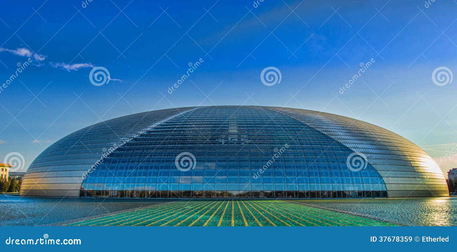 Beijing National Centre stock image. Image of sunset - 37678359