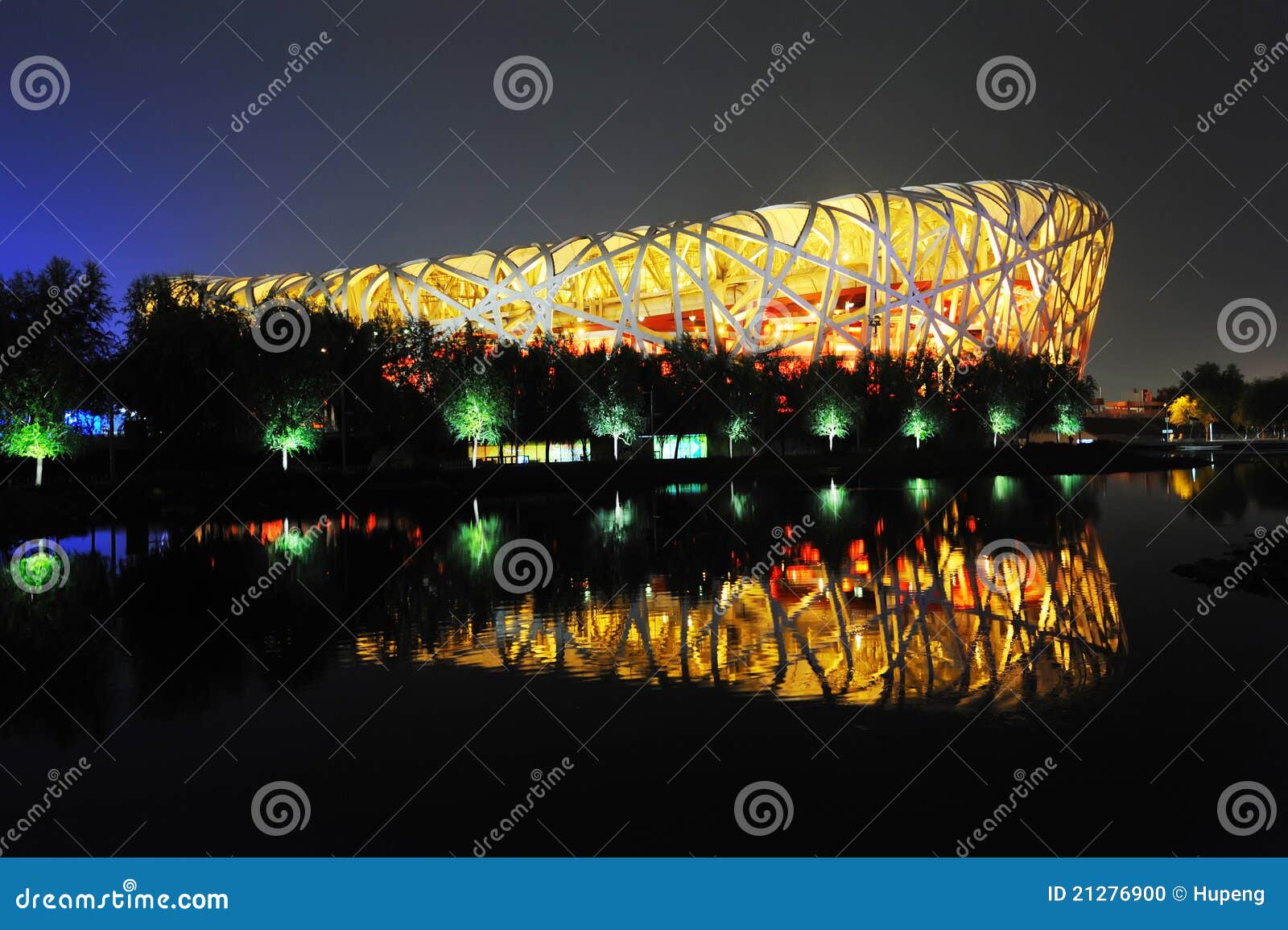 The Beijing National Stadium at Night Editorial Image - Image of china ...