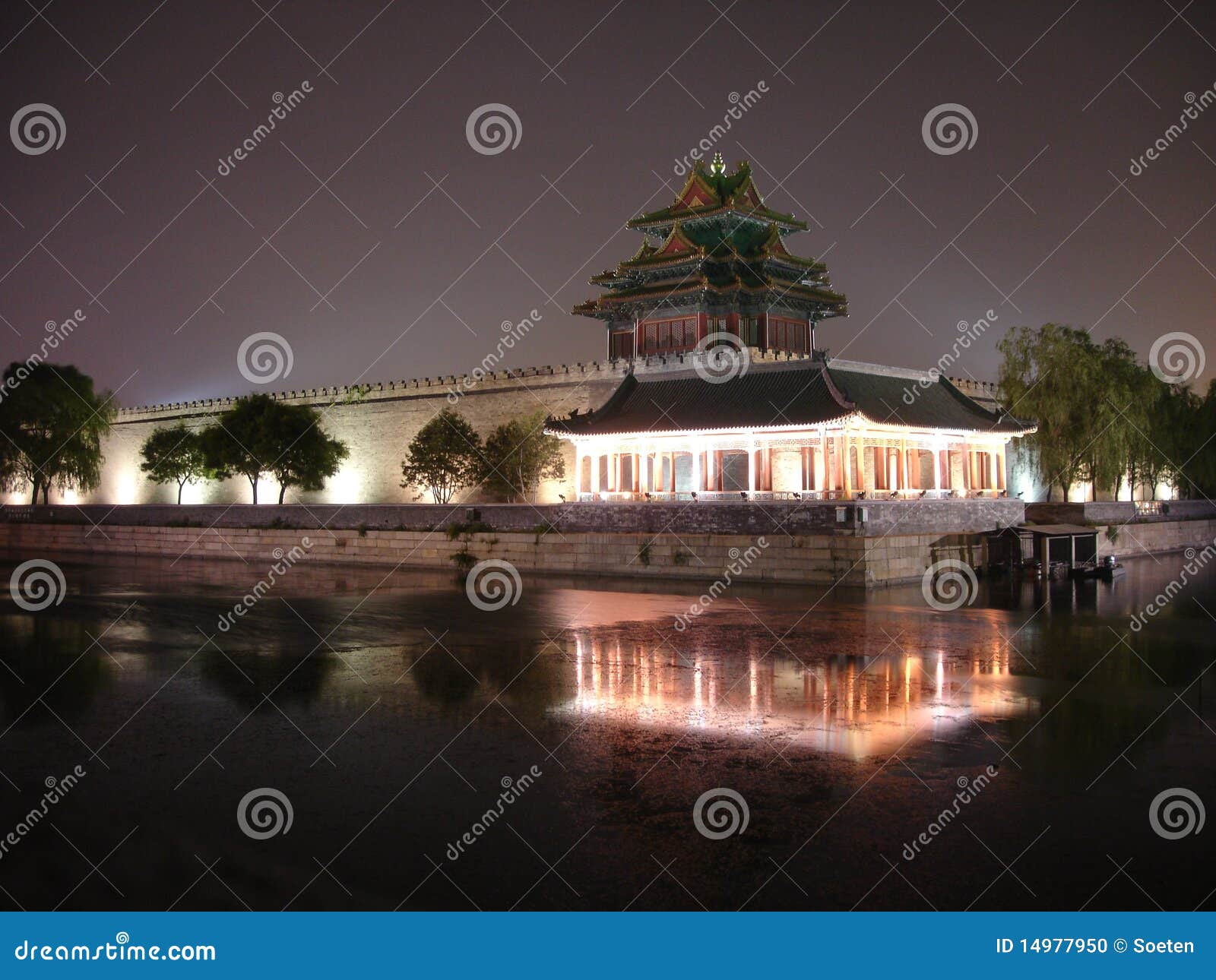Beijing @ night stock photo. Image of mirror, forbidden - 14977950