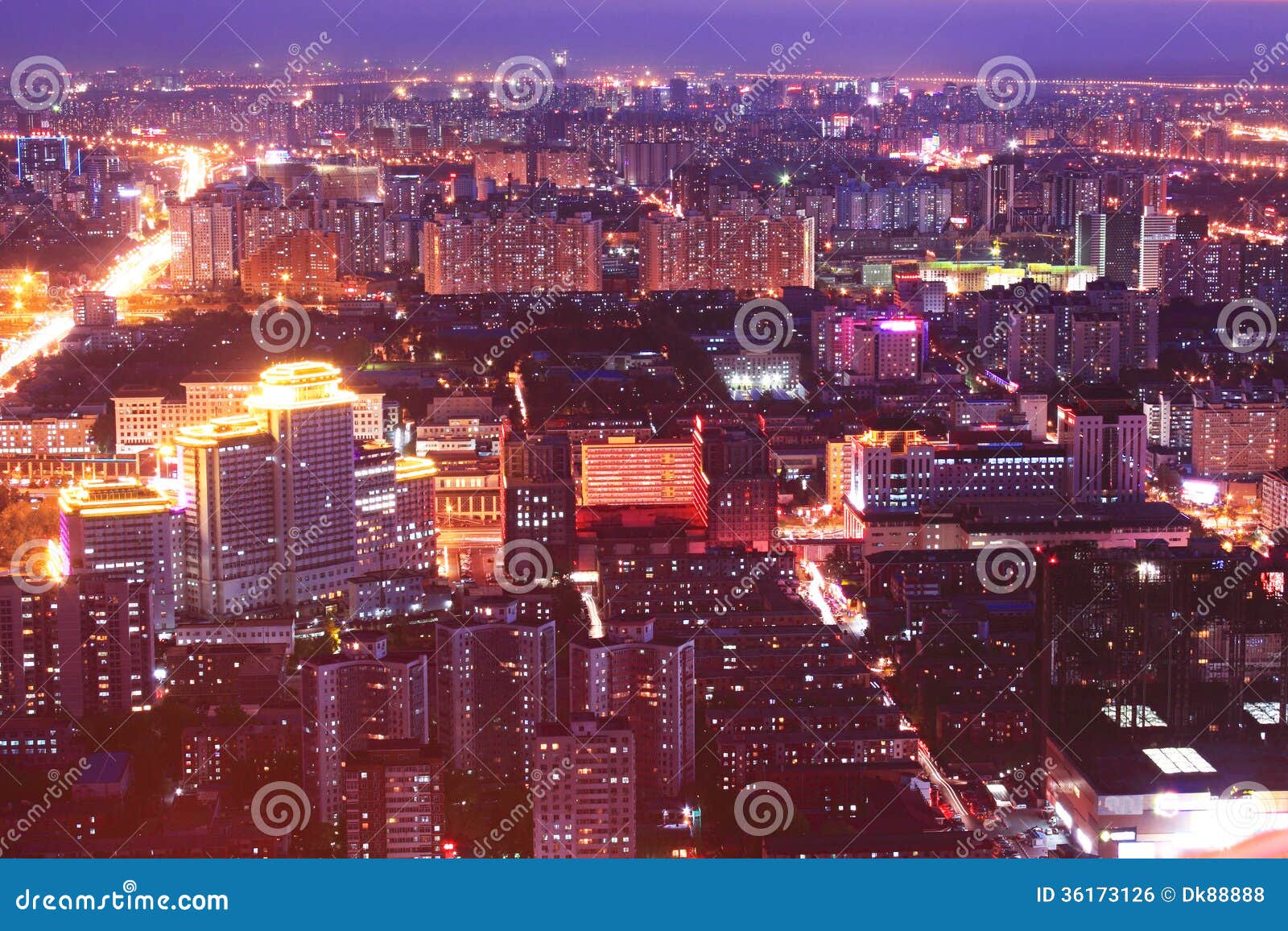 Beijing night scenery stock photo. Image of architecture - 36173126