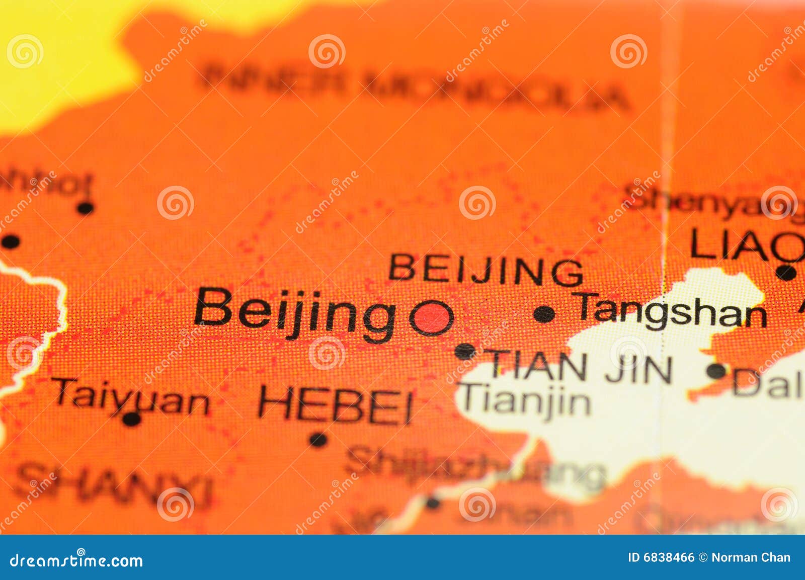 Beijing no mapa foto de stock. Imagem de porcelana, mapa - 6838466