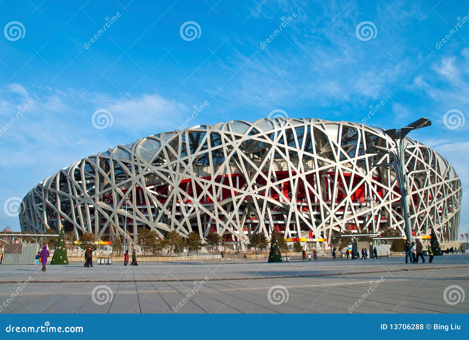 BEIJING OLYMPIC STADIUM editorial stock photo. Image of bird - 13706288