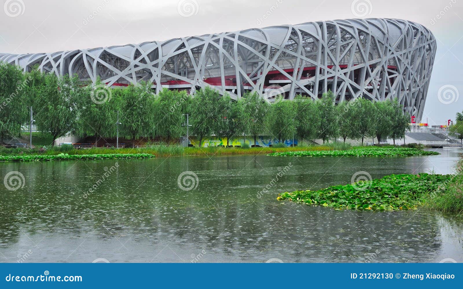 Beijing Olympic Stadium Raining Editorial Image - Image of asian, hole ...