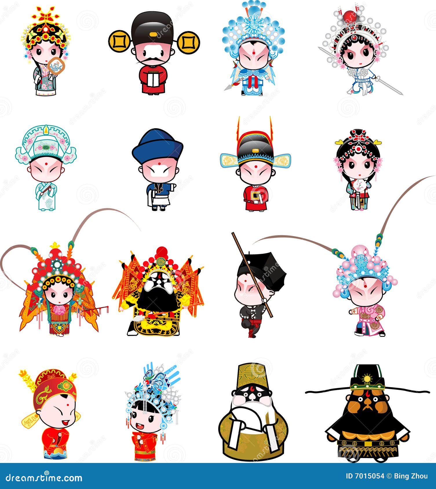 Beijing Opera Cartoon Vector Illustration | CartoonDealer.com #7015054