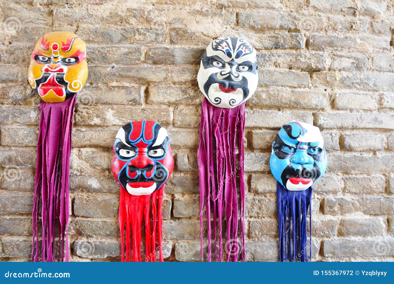 Opera Face Mask on Old Brick Wall Stock Photo - Image of culture ...