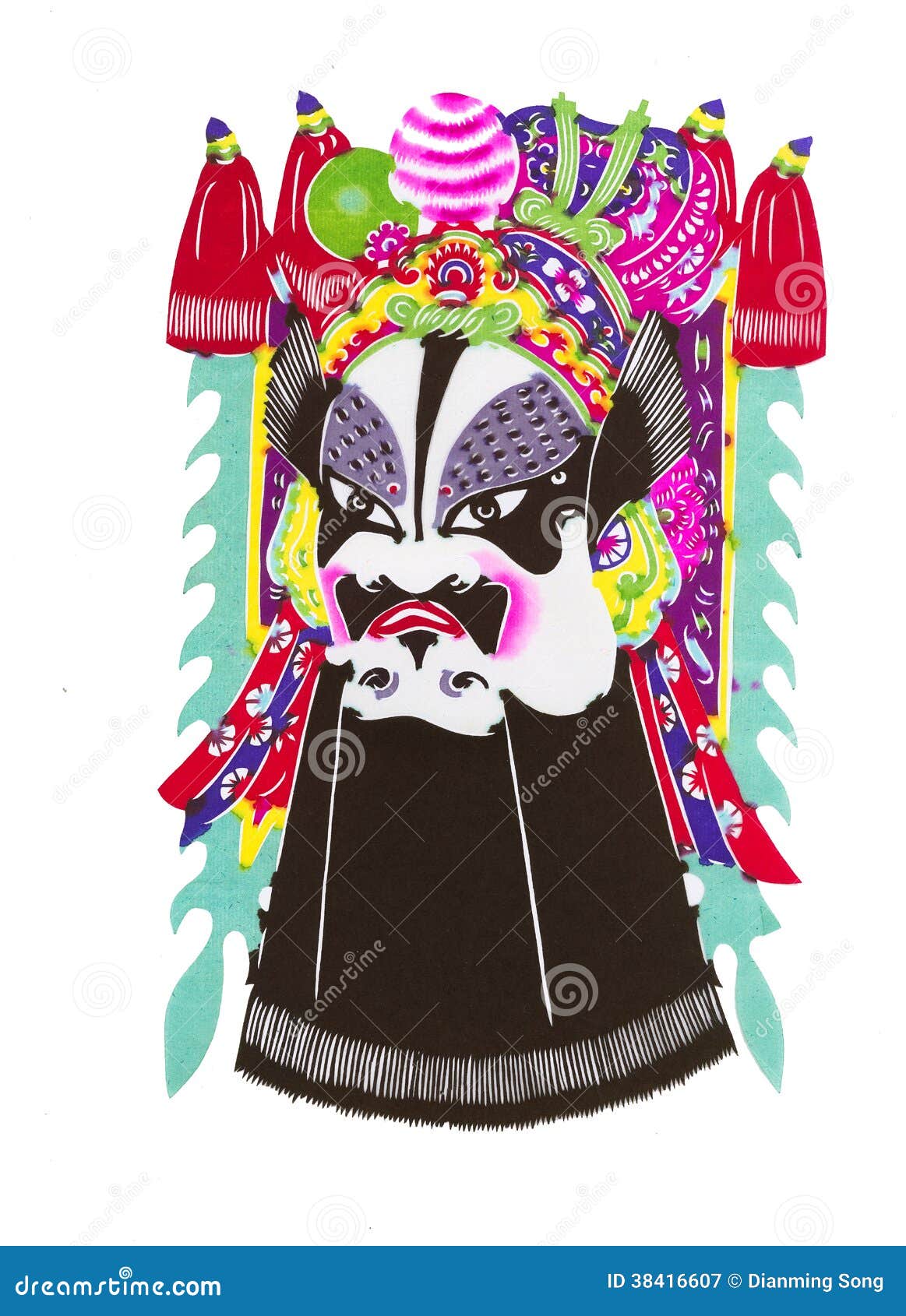 Beijing Opera Facial Masks stock illustration. Illustration of painted ...